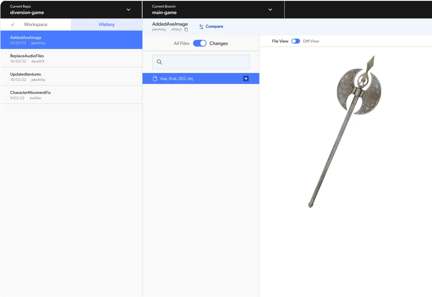 Diversion | Version Control for Game Development